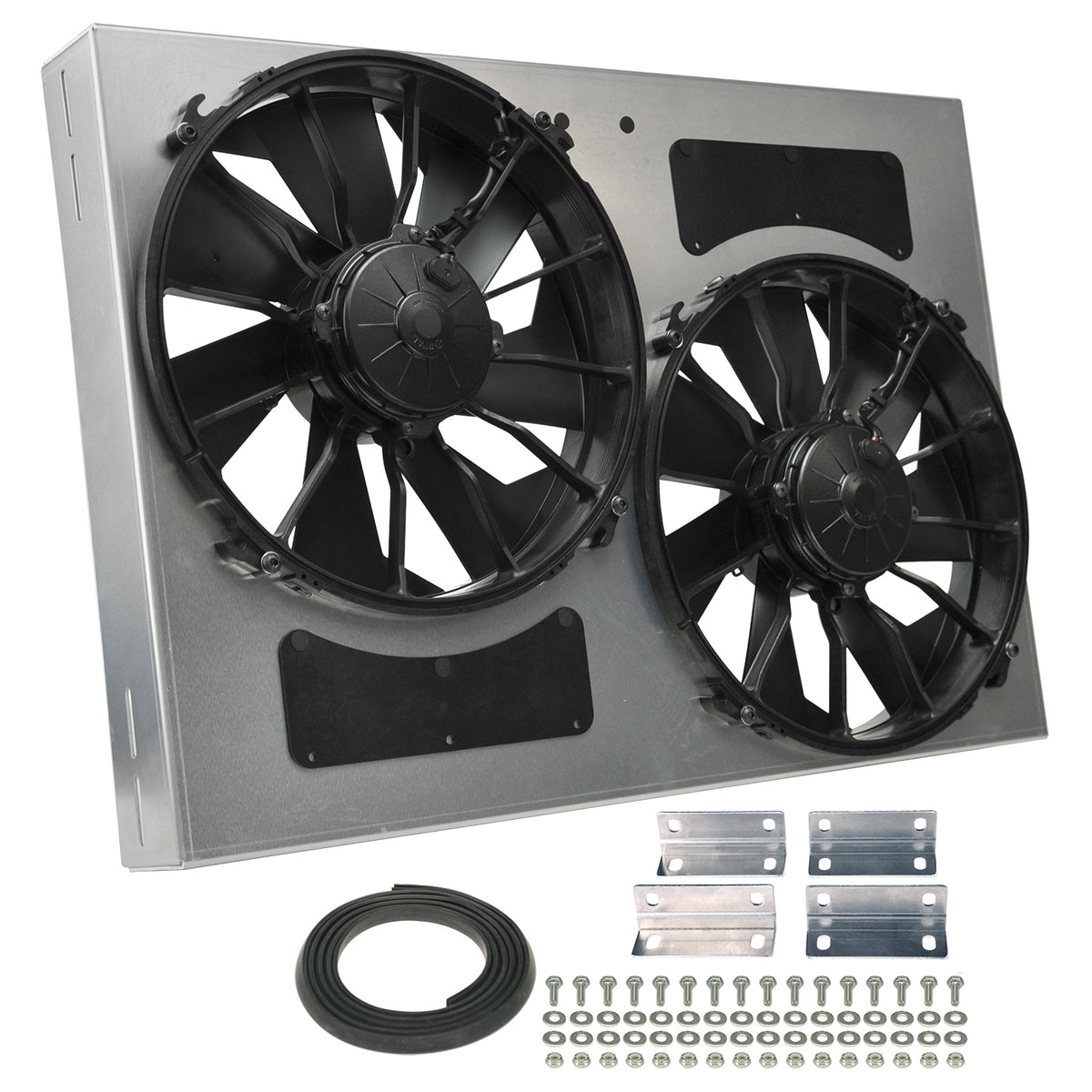 Derale 16842 - Powerpack - High Output Dual 12" Electric RAD Fan/Alumi – Complete Street Performance