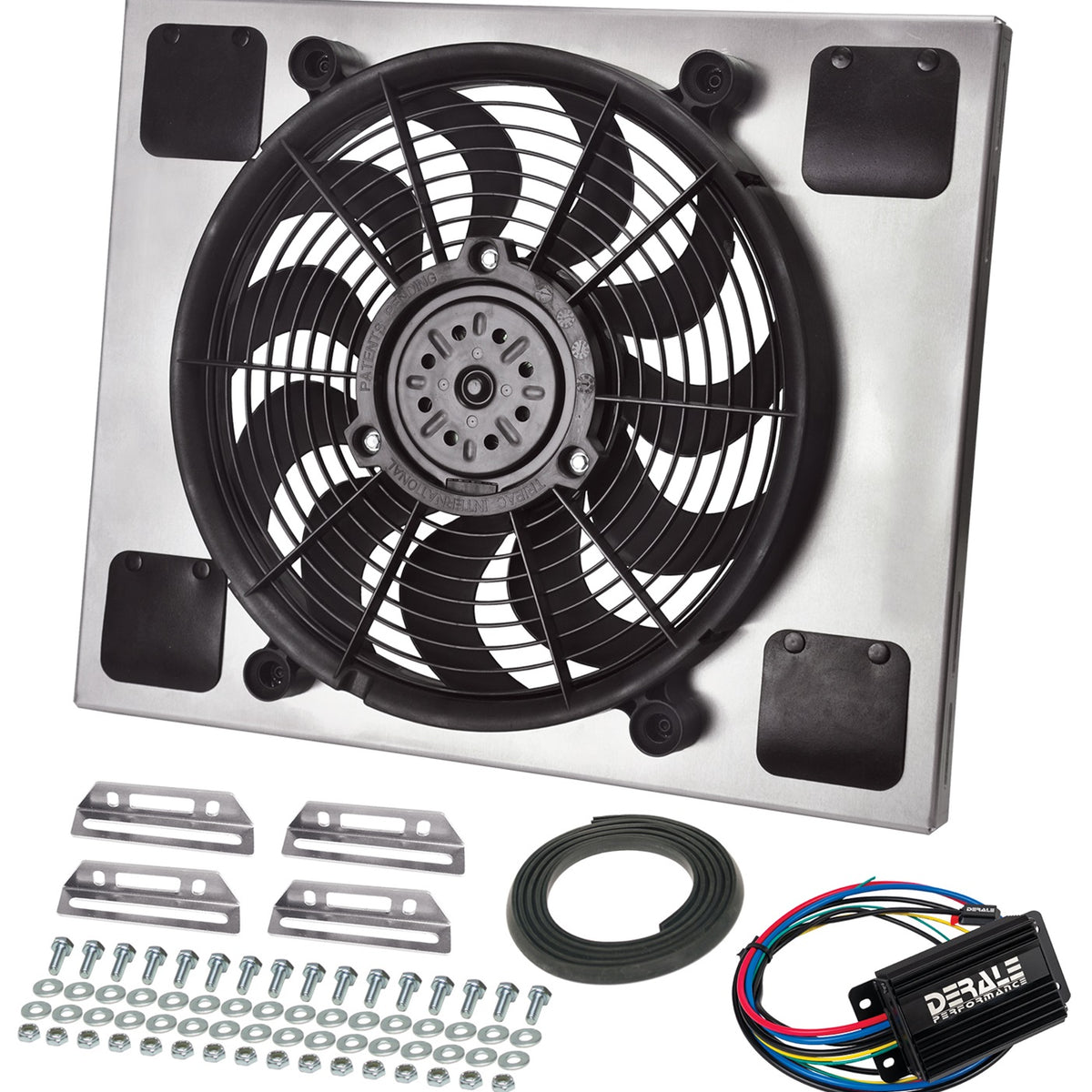 Derale 66820 - Powerpack - High Output Single 14" RAD Fan/Alum Shroud – Complete Street Performance