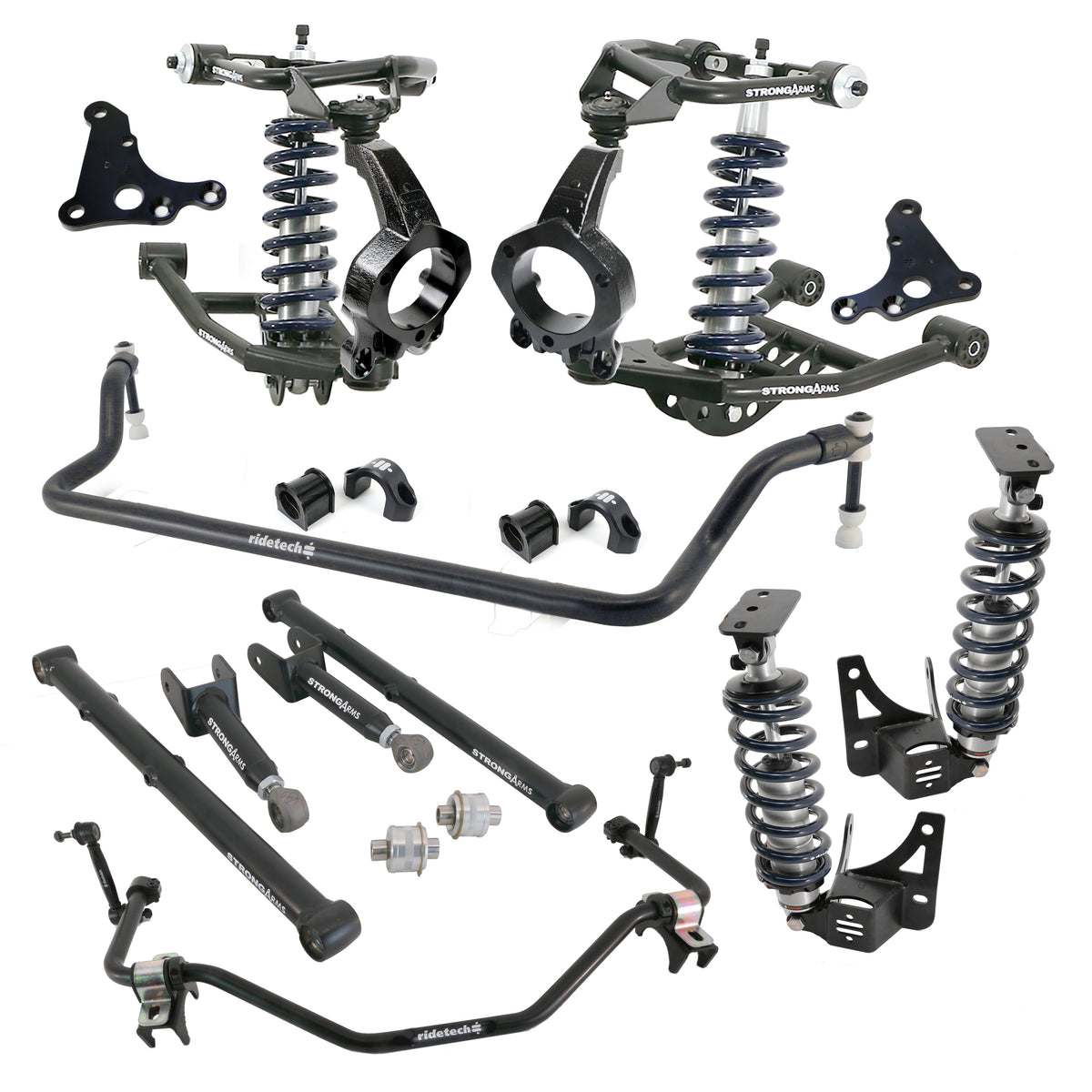 Ridetech 11240202 - HQ Coil-Over System W/ Hub Spindles For 1968-1972 – Complete Street Performance