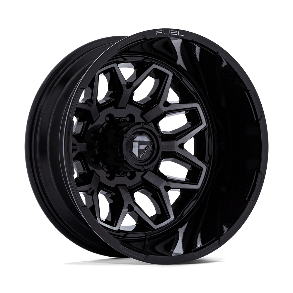 Fuel Wheels D87522827225 - D875 Flux Dually 22X8.25 Gloss Black Brush – Complete Street Performance