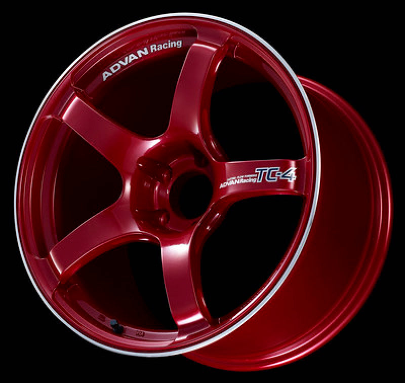 Advan YAD7E42ACRR - TC4 17x7.0 +42 4x100 Racing Candy Red and Ring Whe ...