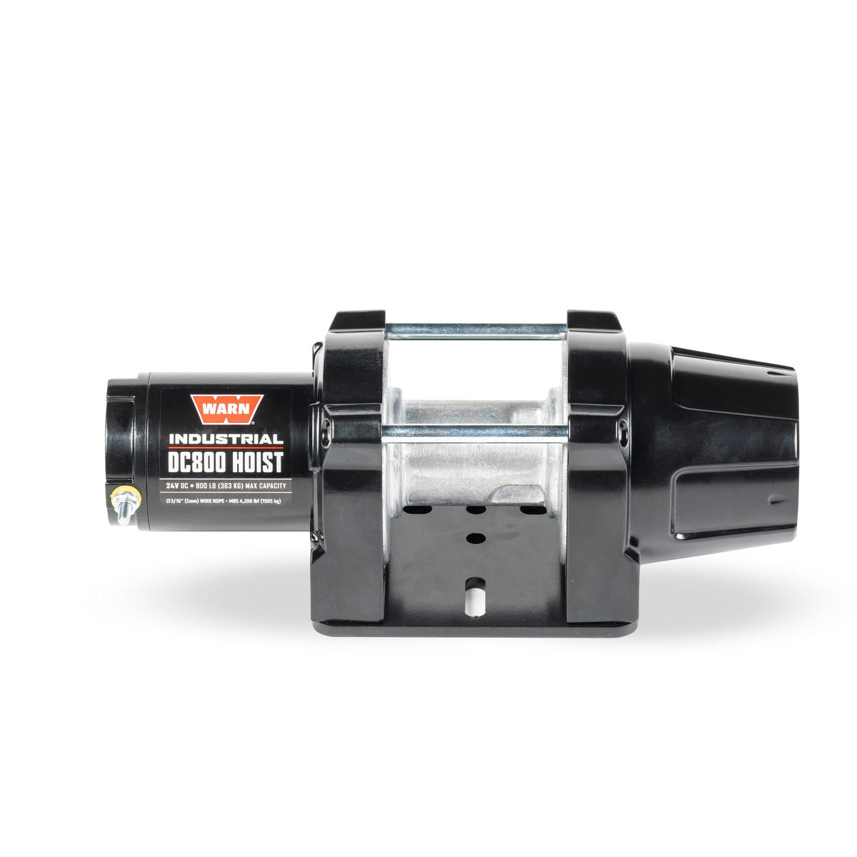 Warn 104802 - Industrial 800 lb (363 kg) capacity hoist, 24V DC perman ...