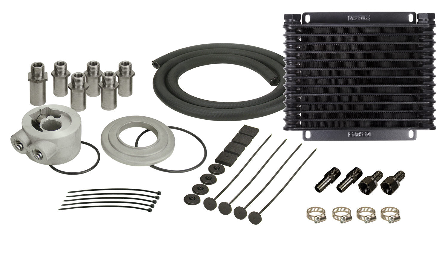 Derale 15405 - 13 Row Plate & Fin Engine Oil Cooler Kit with Sandwich ...