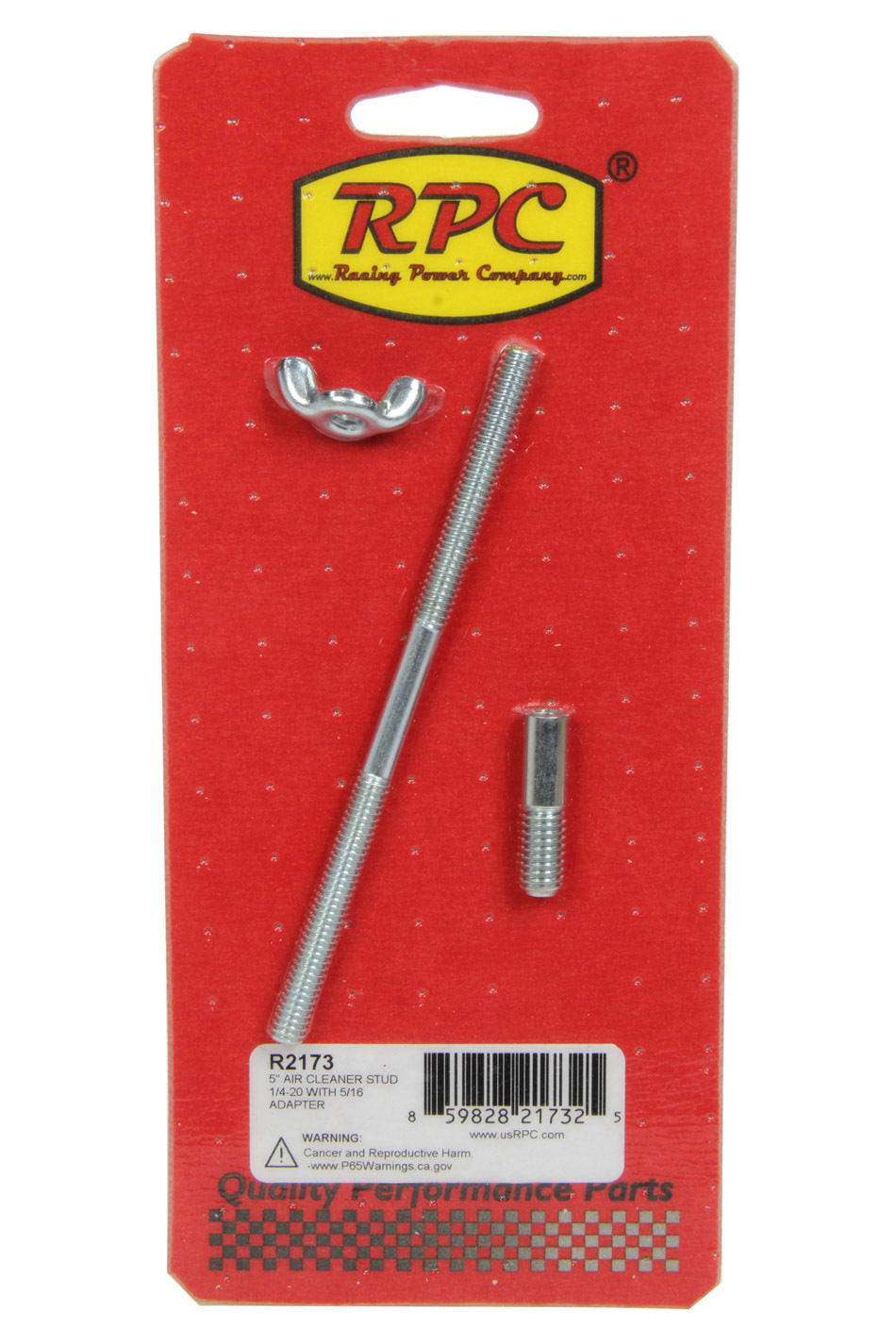 Racing Power Company R2173 - 5In Air Cleaner Stud 1/ 4-20 With 5/16 Ad ...