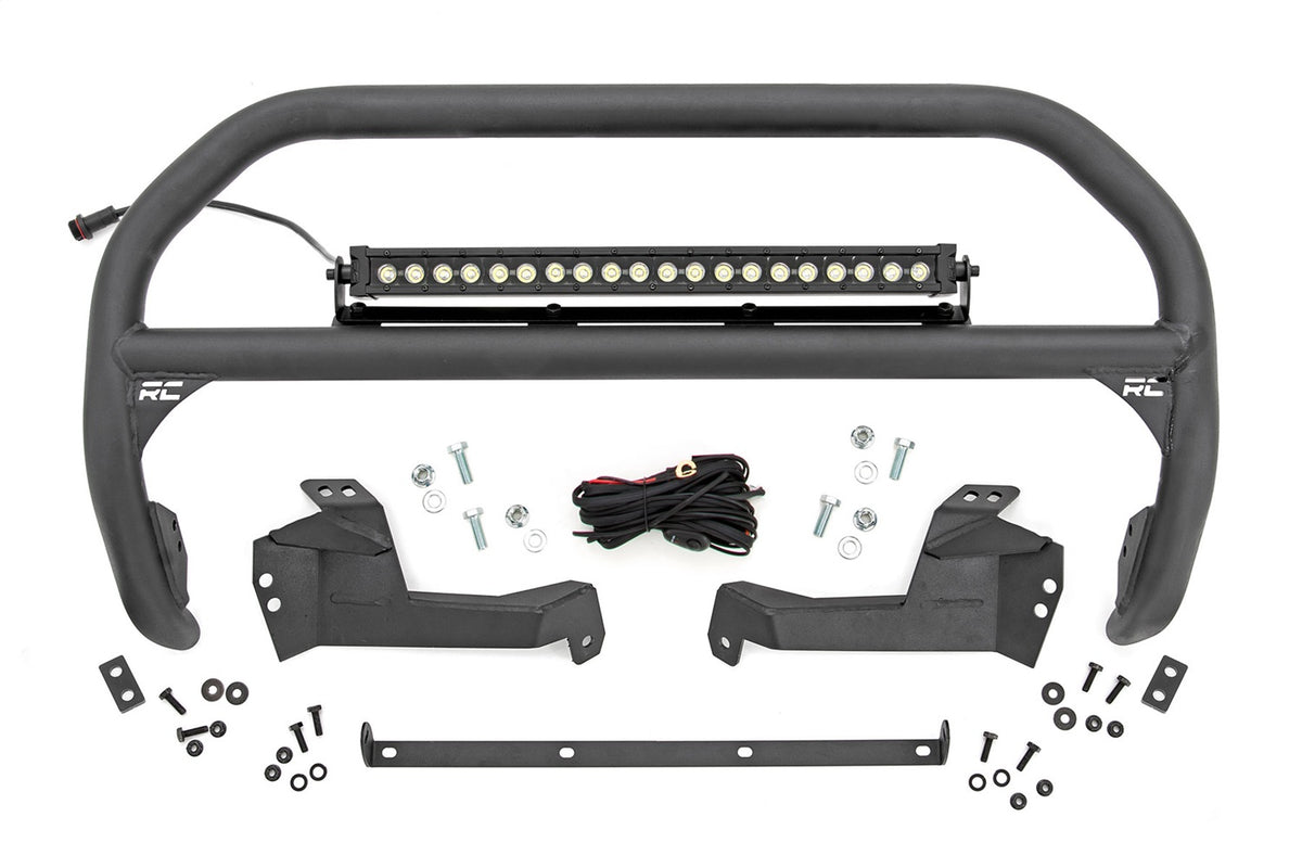 Rough Country 51042 - - Nudge Bar - 20 Inch BLK DRL Single Row LED - F ...