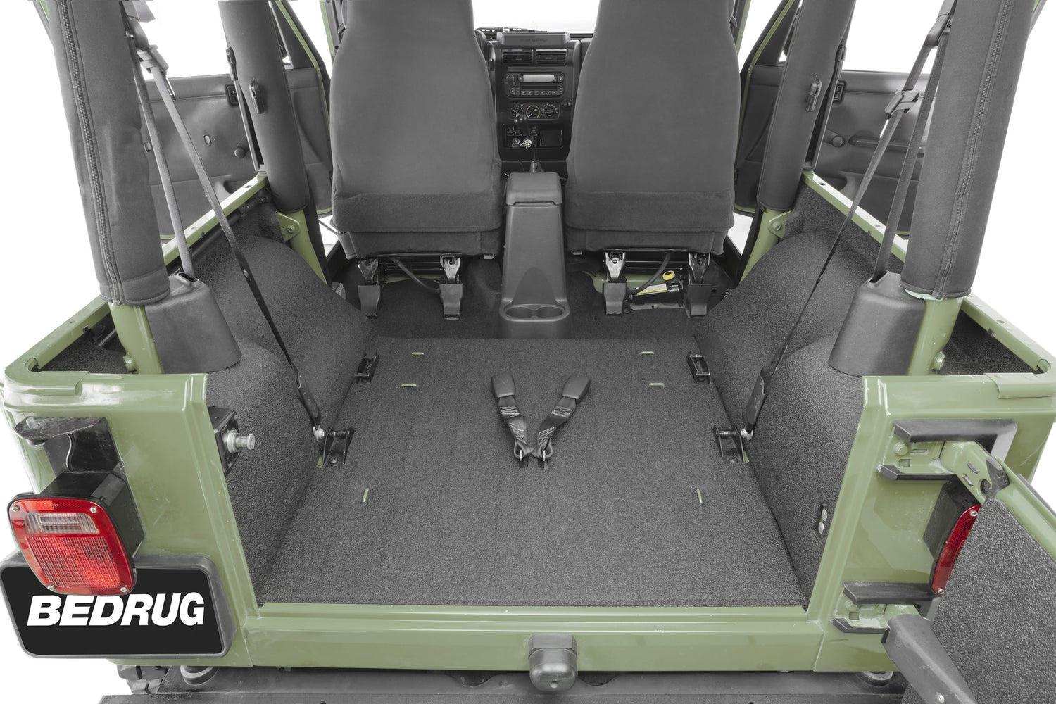 Bedrug BTTJ97R - 97-06 Jeep TJ Rear 4pc BedTred Cargo Kit (Incl Tailga ...