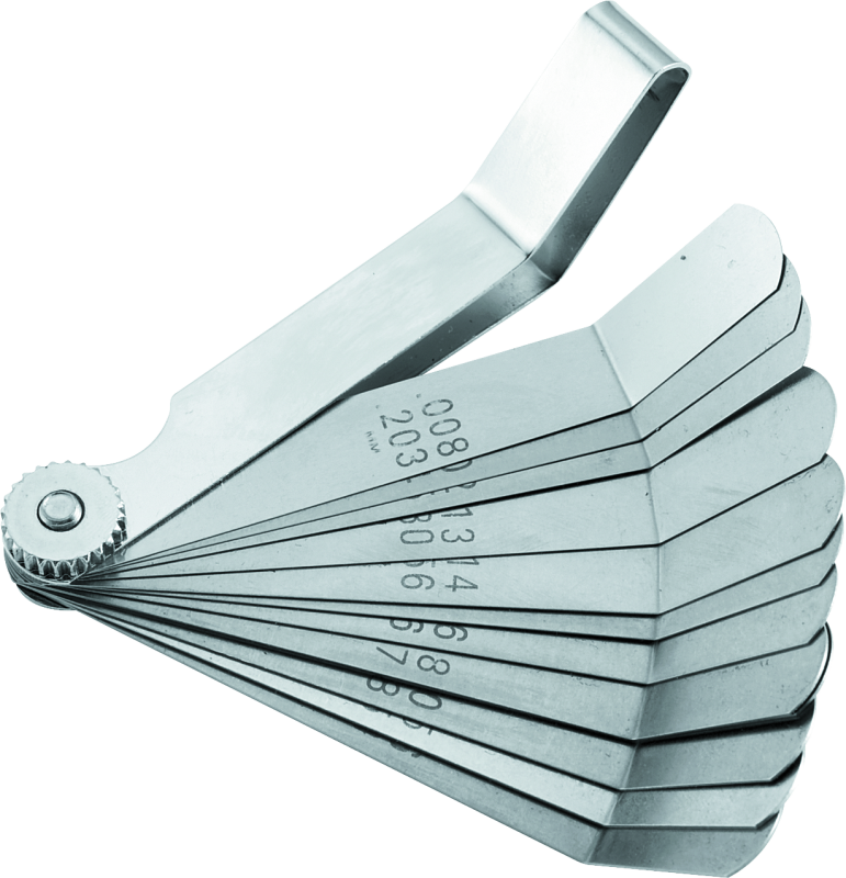 BikeMaster 151525 - 12-Blade Angled Combination Tappet Feeler Gauge Se ...