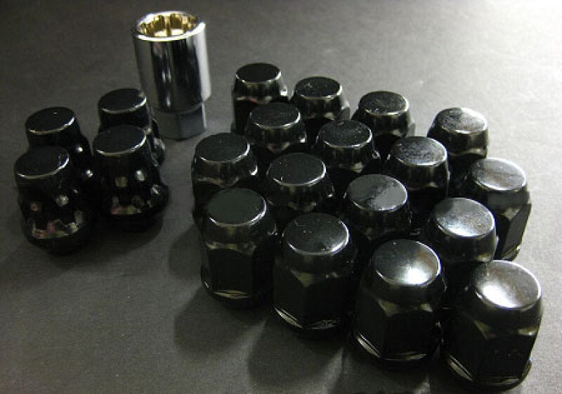 Project Kics W651B19 - 16 LUGS + 4 LOCKS Black Bullock And Nut Set - 1 ...
