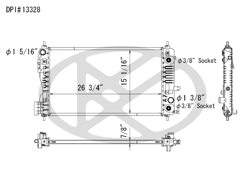 Koyo A13328 - rad Radiator – Complete Street Performance