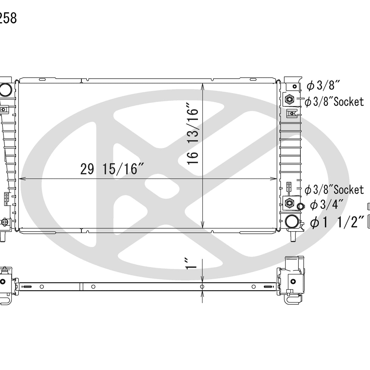 Koyo A2258 - rad Radiator – Complete Street Performance