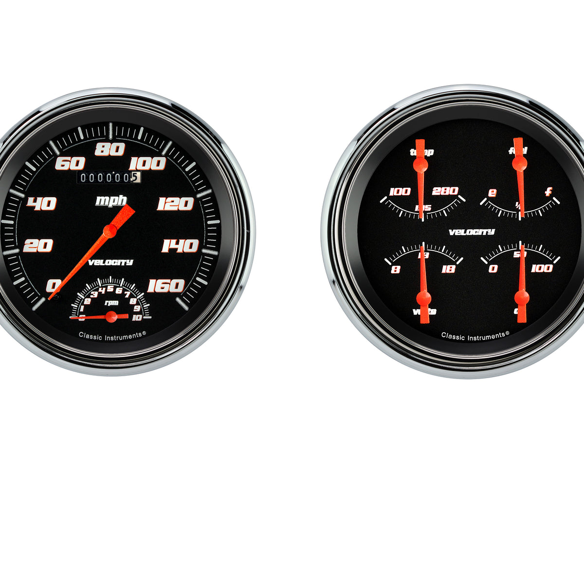 Classic Instruments CT47VSB62 - 1947-53 Velocity Black Truck Package ...