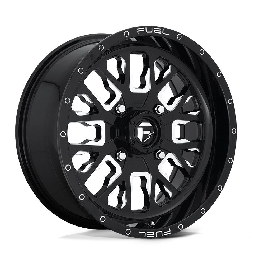 Fuel Wheels D6111870A544 - D611 Stroke 18X7 Gloss Black Milled ...
